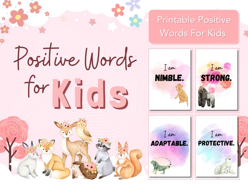 Affirmation Cards, Printable Cards, Flashcards, Gift for Kids, - Etsy