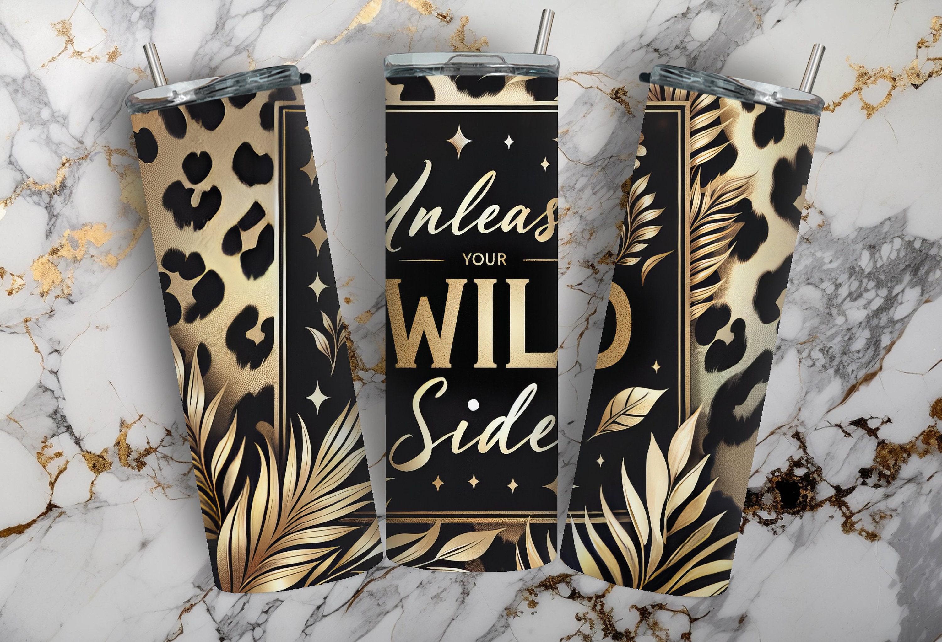 Tumbler Wrap, Leopard Print Sublimation Designs, unleash Your Wild Side ...