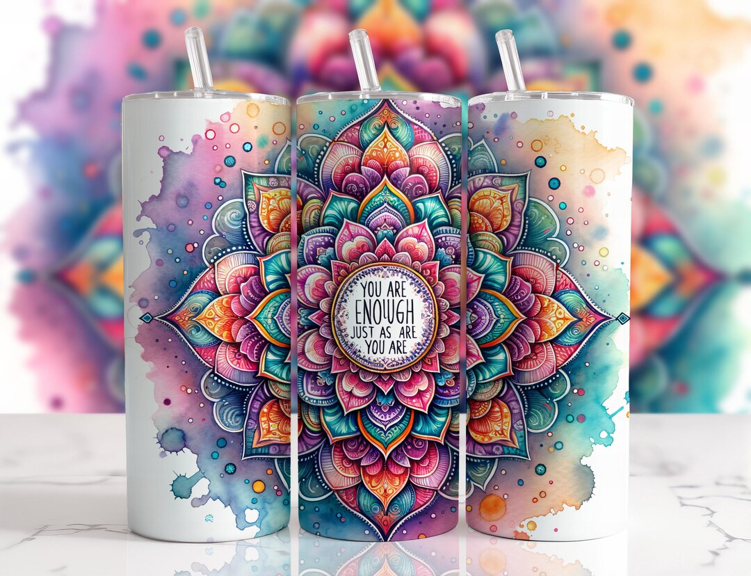 Boho Png, you Are Enough Just as Are You Are, Boho Tumbler Wrap ...