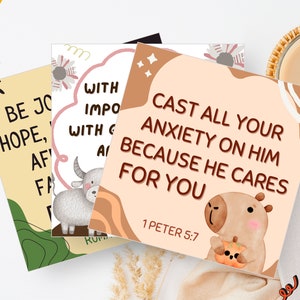 Prayer Cards for Kids, Flashcards Bible Verses, Memory Verse Cards ...