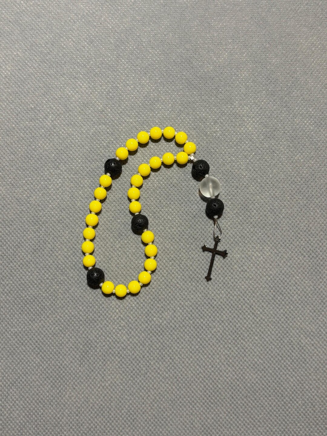 Prayer Bead - Yellow, Black - Etsy