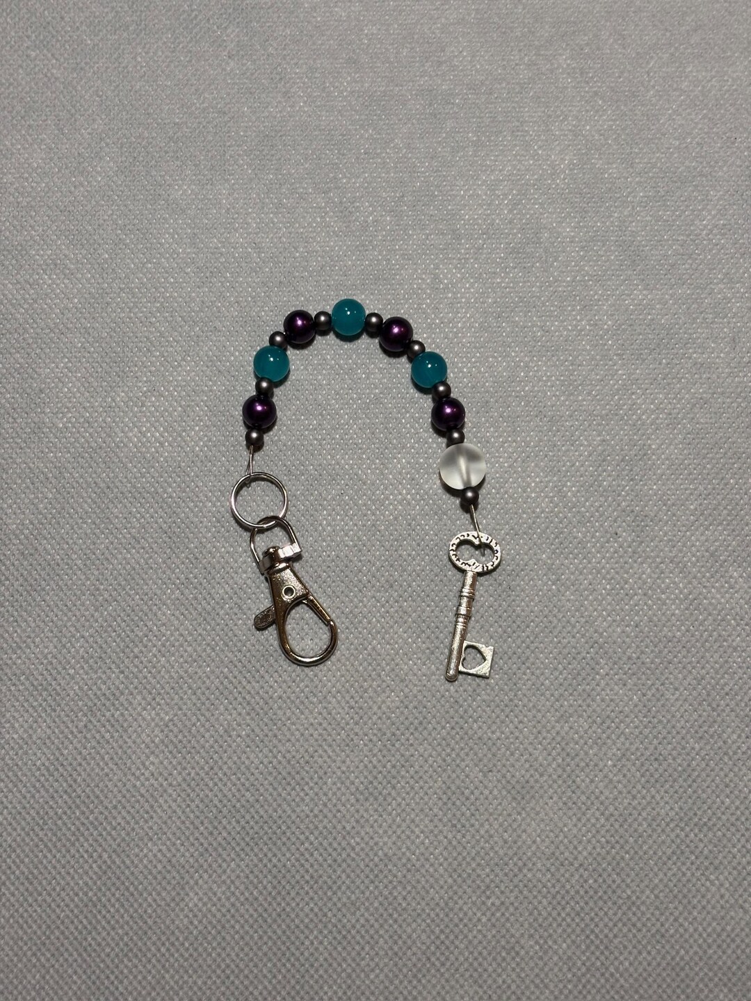 Fidget Beaded Keychain - Purple & Teal - Etsy