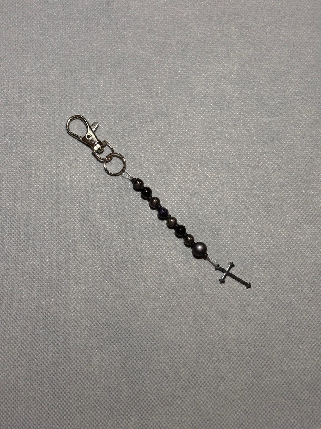 Fidget Beaded Keychain - Black and Gray - Etsy