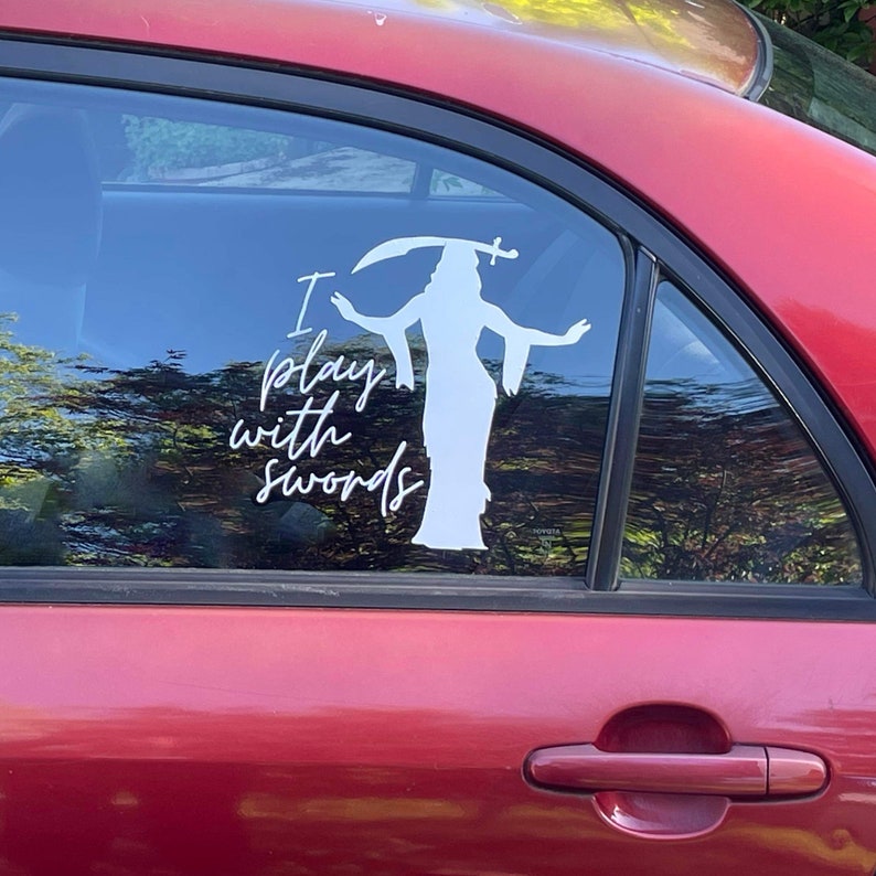 Sword Dancer, White Vinyl Car Decal, Belly Dance Sticker, Turkish Sword ...