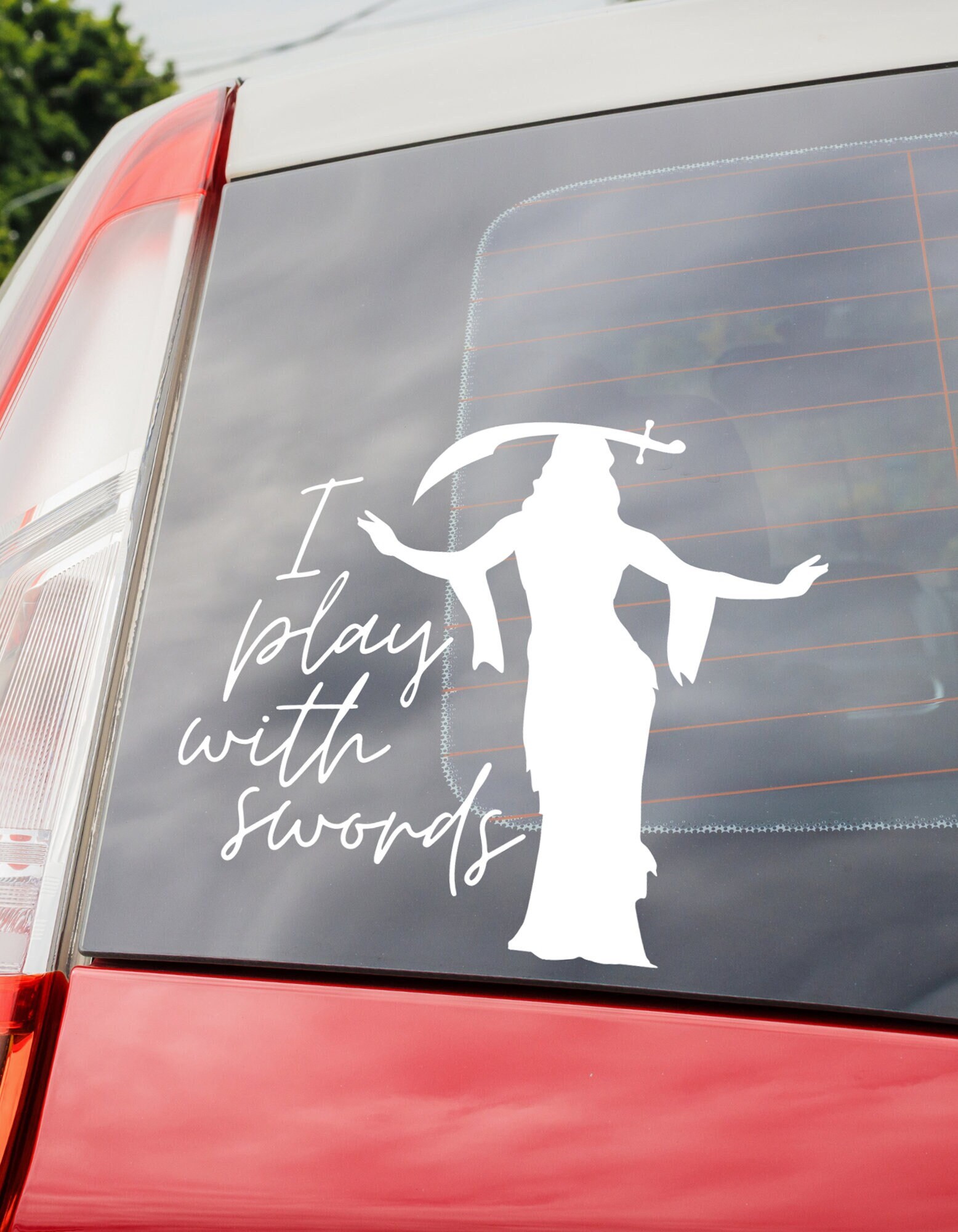 Sword Dancer, White Vinyl Car Decal, Belly Dance Sticker, Turkish Sword ...
