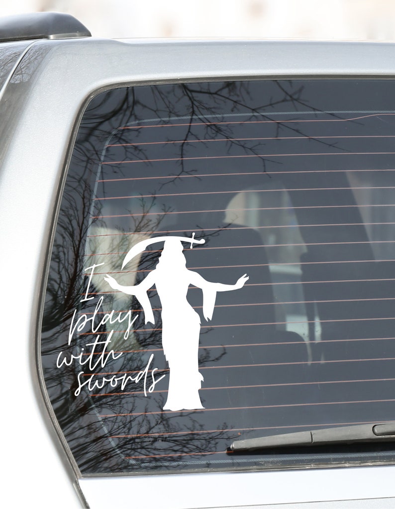 Sword Dancer, White Vinyl Car Decal, Belly Dance Sticker, Turkish Sword ...
