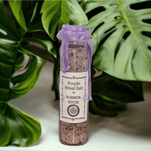 Purple Ritual Salt Magickal Handcrafted Protection Intuition Meditation ...