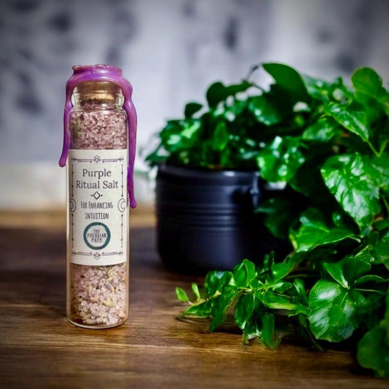 Purple Ritual Salt | Magickal | Handcrafted | Protection | Intuition ...