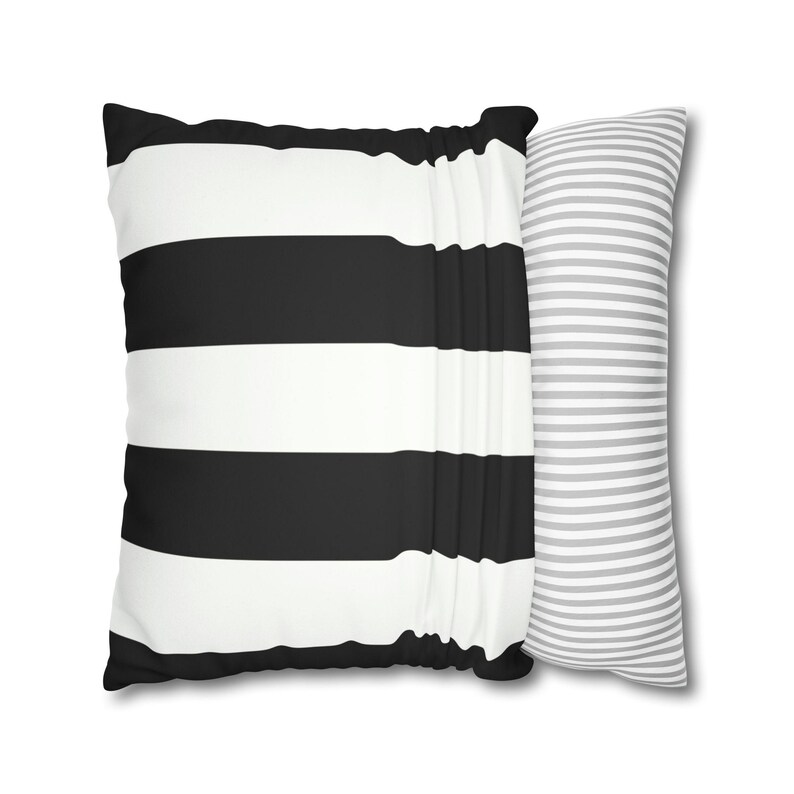 Take A Look About Black And White Striped Throw Pillow