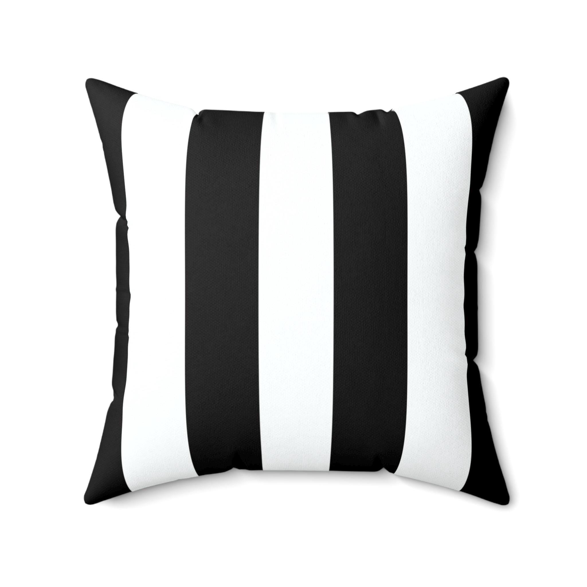 Black And White Striped Throw Pillow
