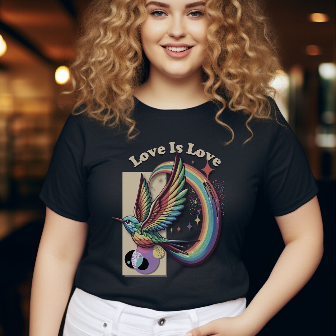 Rainbow Hummingbird Shirt, Gay Lesbian Shirt, Love is Love T-shirt ...
