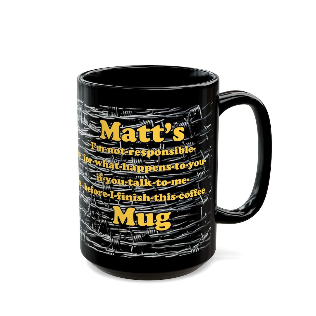 Funny Barbed Wire Coffee Mug Personalized Coffee Lover's Gift/goth ...