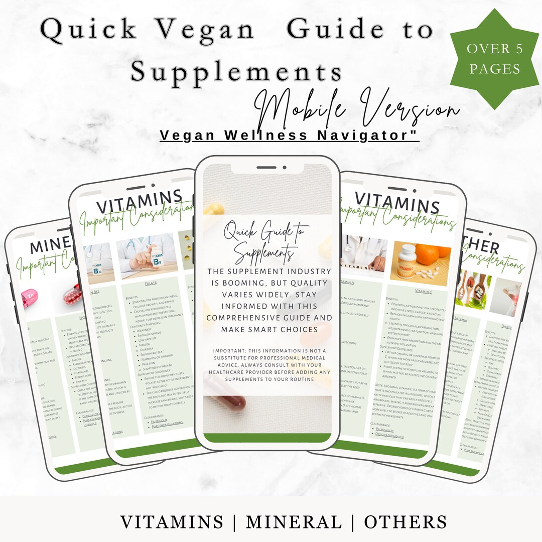Vegan Supplement Cheat Sheet Vitamin Cheat Sheet Vitamins and Mineral ...