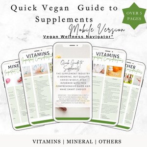Vegan Supplement Cheat Sheet Vitamin Cheat Sheet Vitamins and Mineral ...