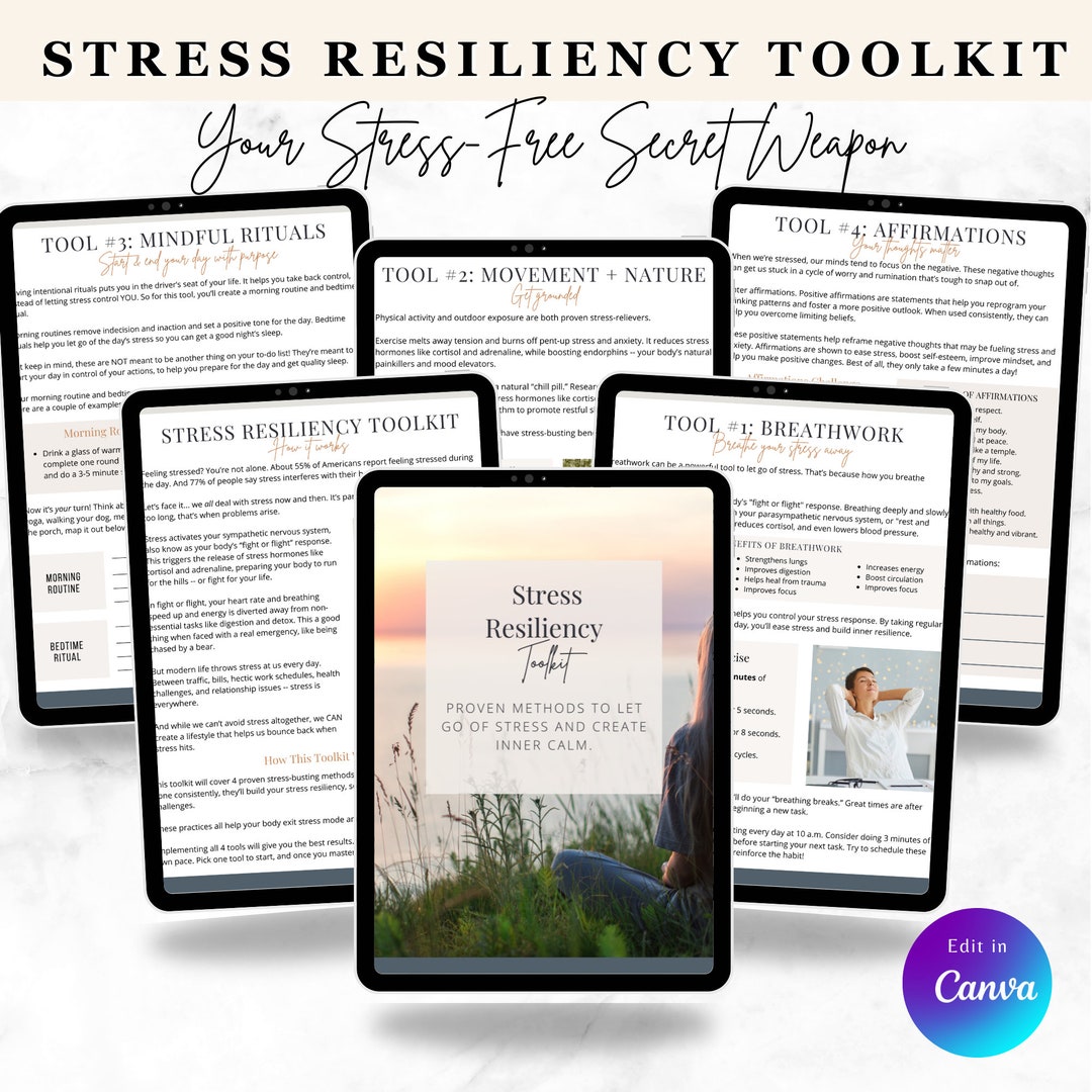 Stress Resiliency Toolkit, Resiliency Building Skills Mental Health ...