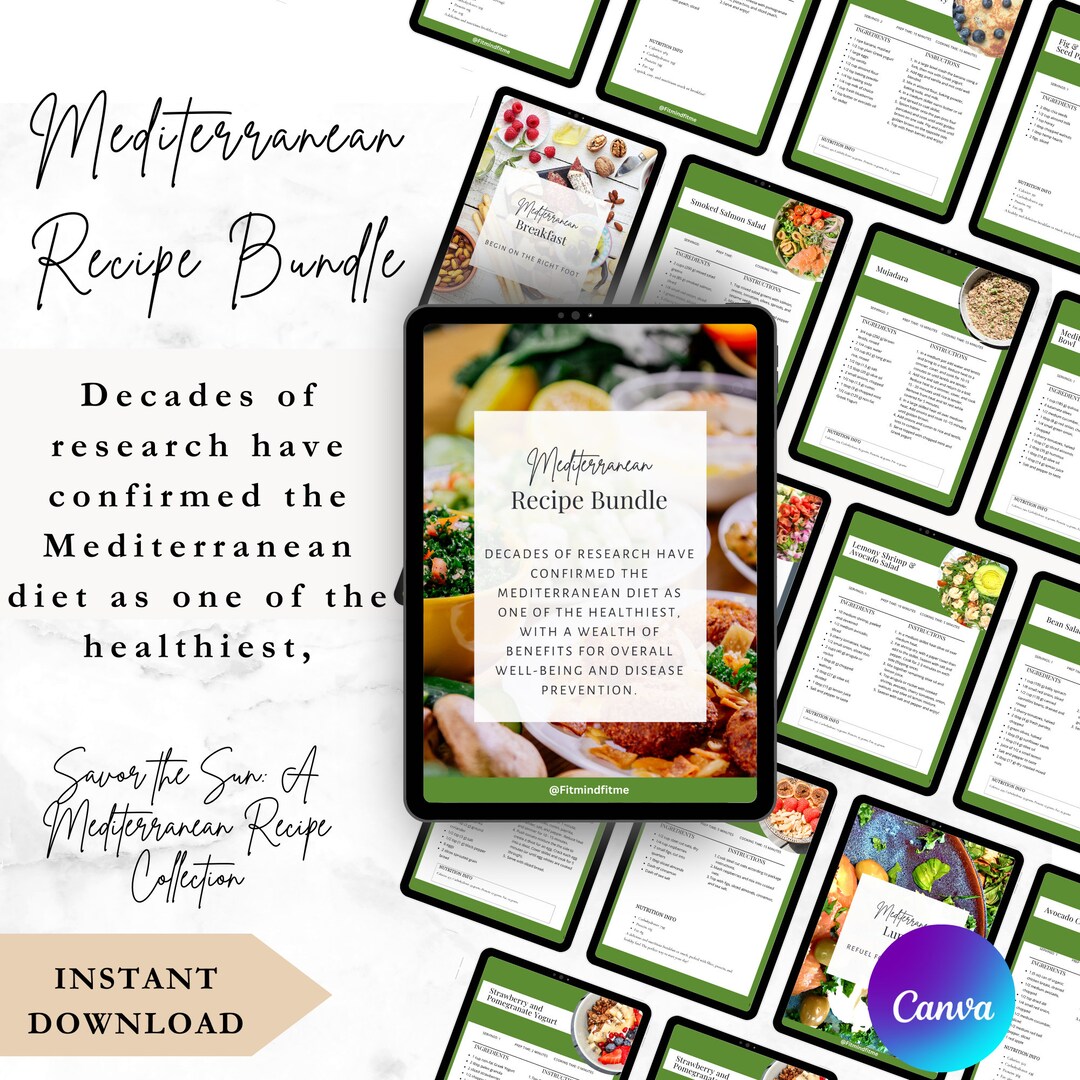 Mediterranean Meal Plan Bundle mediterranean Diet Food Guide health ...