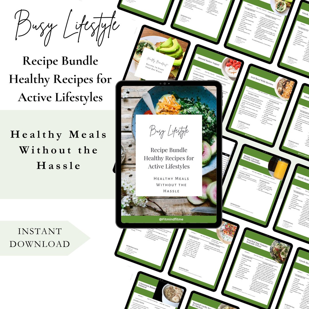 Busy Lifestyle Recipe Bundle Healthy Recipes for Active Lifestyles ...