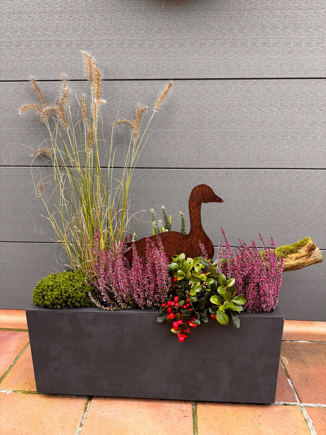 Goose Made of Corten Steel, Garden Stake, Garden Decoration, Metal ...