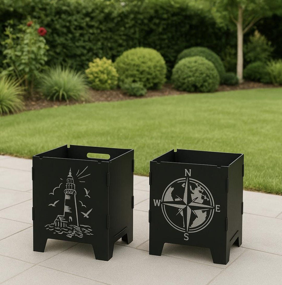 Customizable Corten Steel Fire Barrel | Fire Basket With Desired Motifs ...