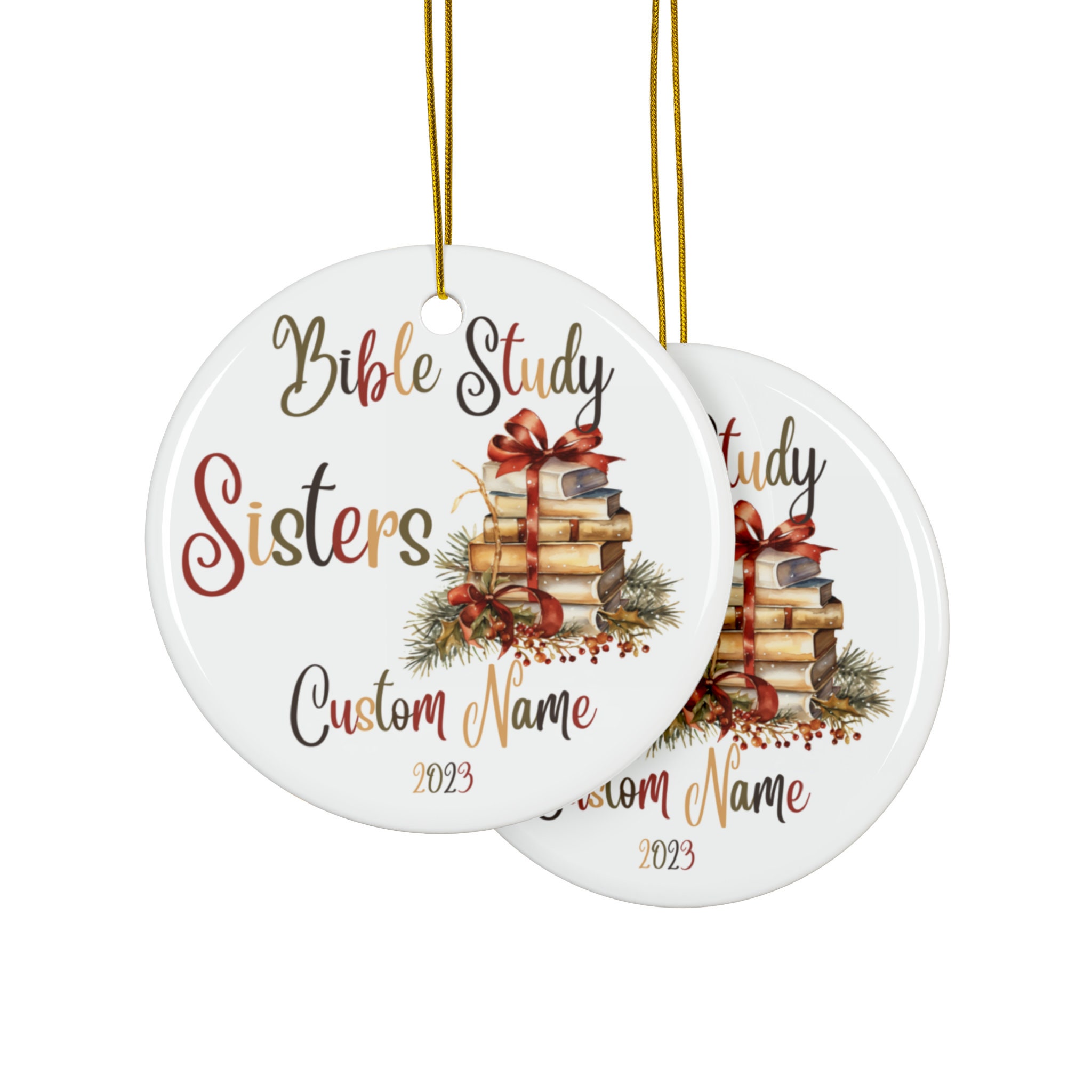 Bible Study Sisters Christmas Ornament, Customizable Church Ornament ...
