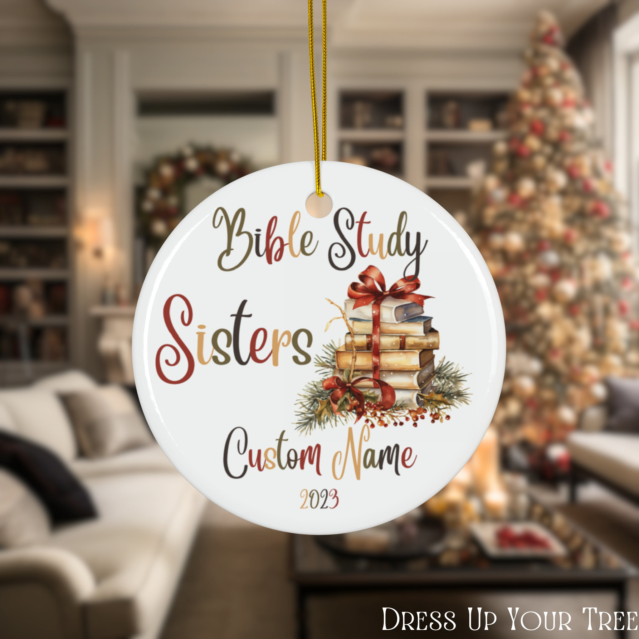 Bible Study Sisters Christmas Ornament, Customizable Church Ornament ...