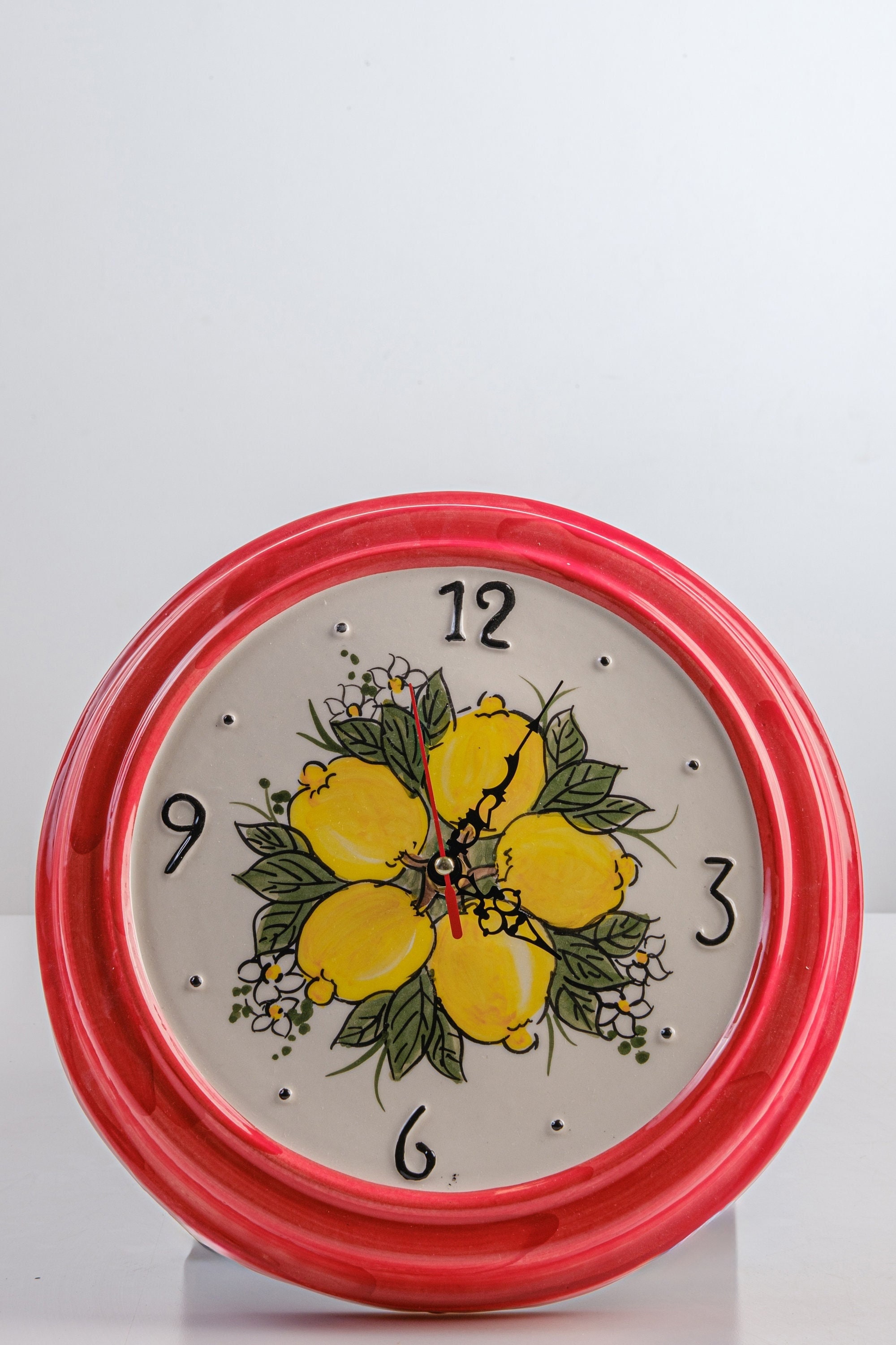 Handmade and Hand-painted Ceramic Wall Clock (diameter 30) - Etsy