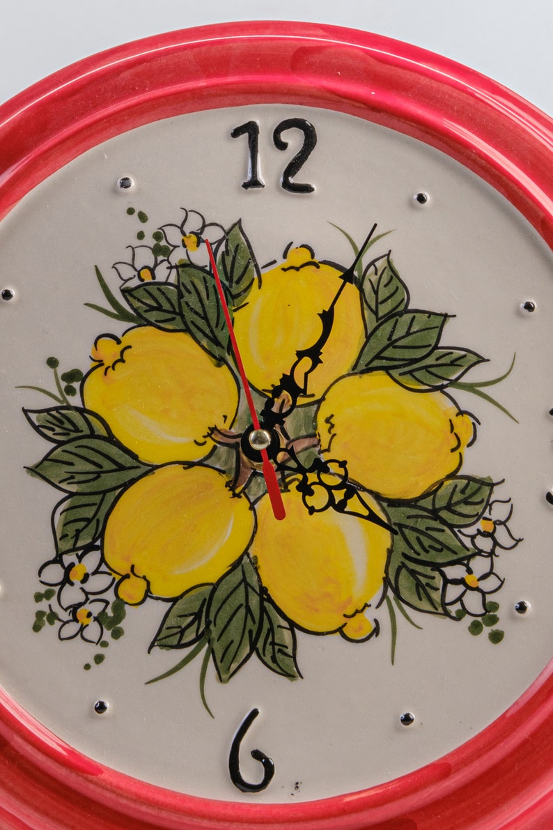 Handmade and Hand-painted Ceramic Wall Clock (diameter 30) - Etsy