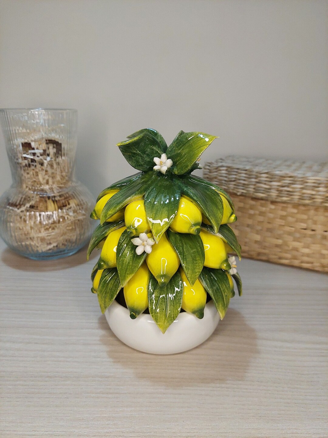 Handmade Ceramic Lemon Basket Made in Italy Lemon Pyramid Vietri ...