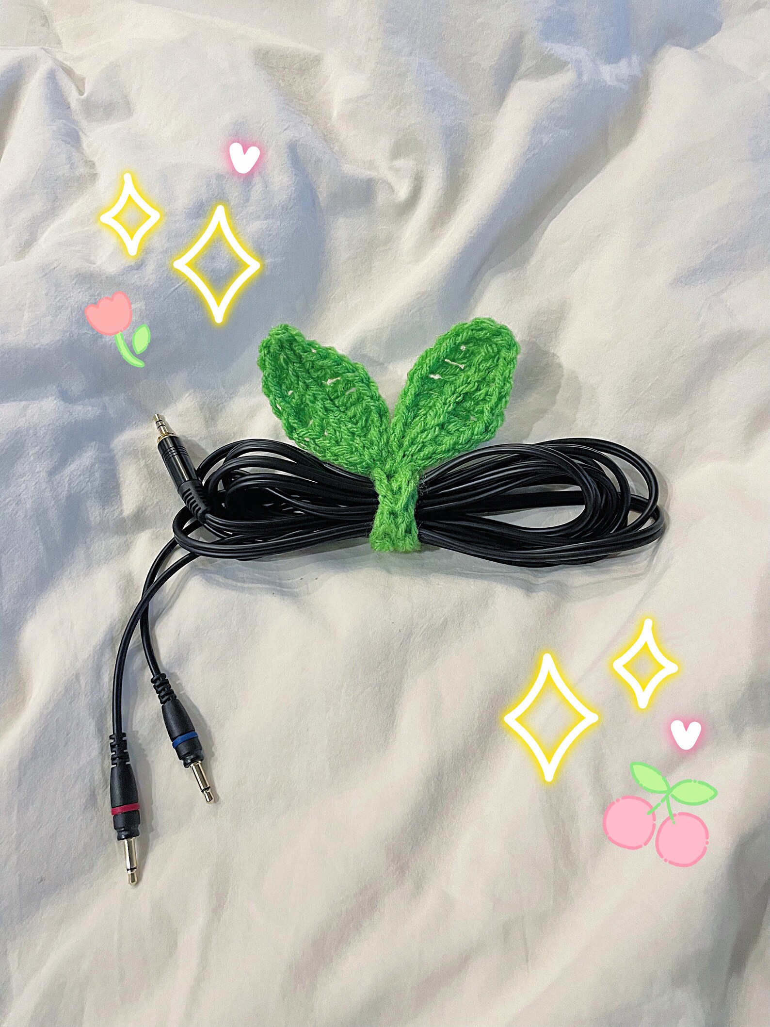 Adorable Crocheted Leaf Sprout | Headphone Accessory | Bookmark ...