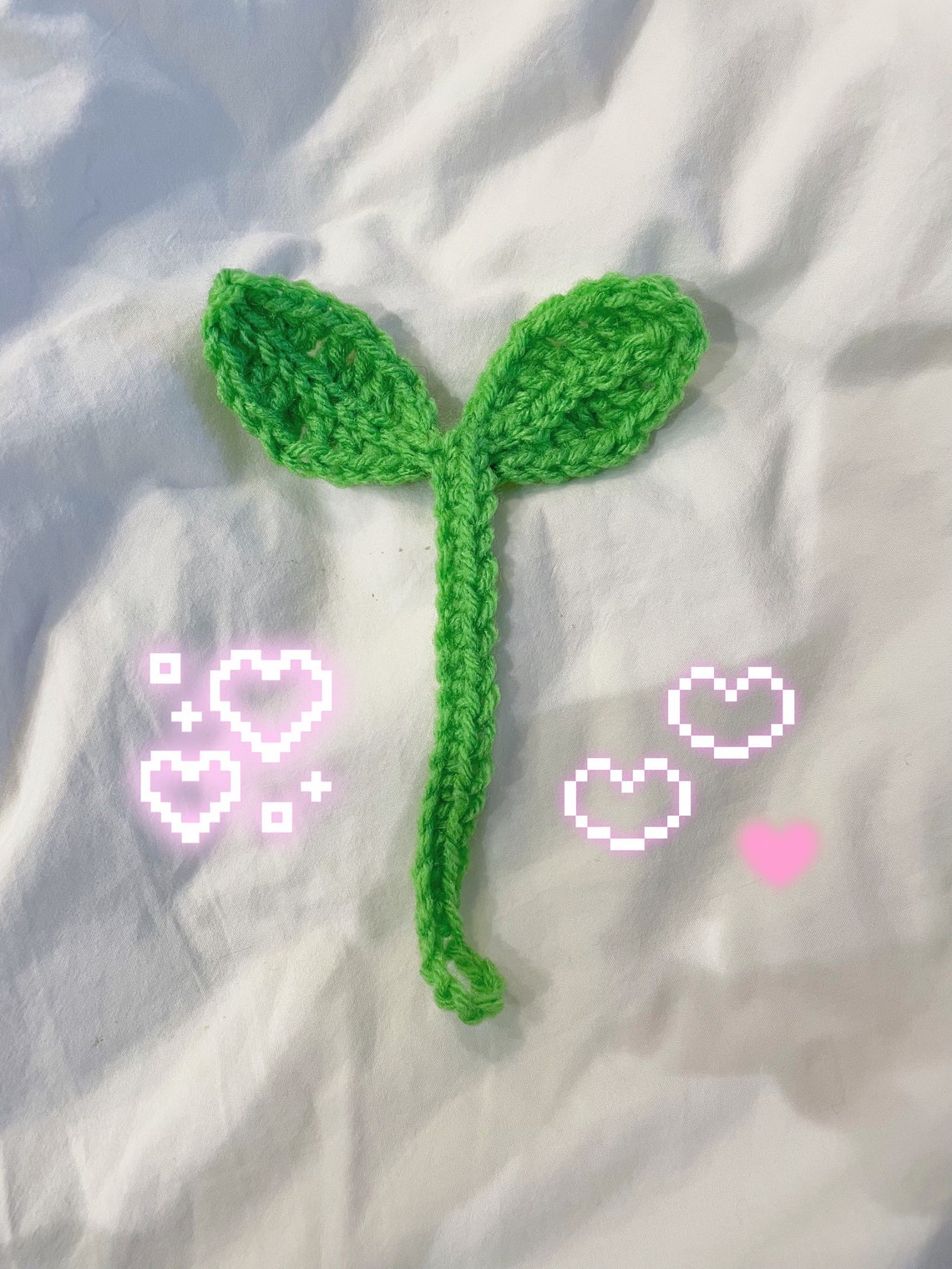 Adorable Crocheted Leaf Sprout | Headphone Accessory | Bookmark ...