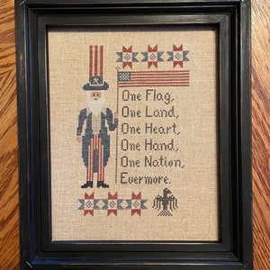 One Flag Pdf/download Cross Stitch Pattern by Asbery's Echoes Stitches ...