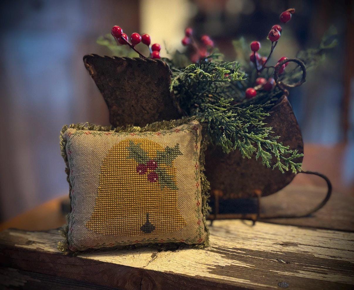 Christmas Bell Pin Keep Pattern - Primitive - Pdf/download - Asbery's ...