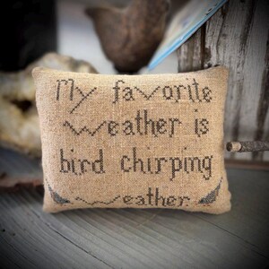 Bird Chirping Weather Trio -- Primitive -- Pdf/download -- Counted ...