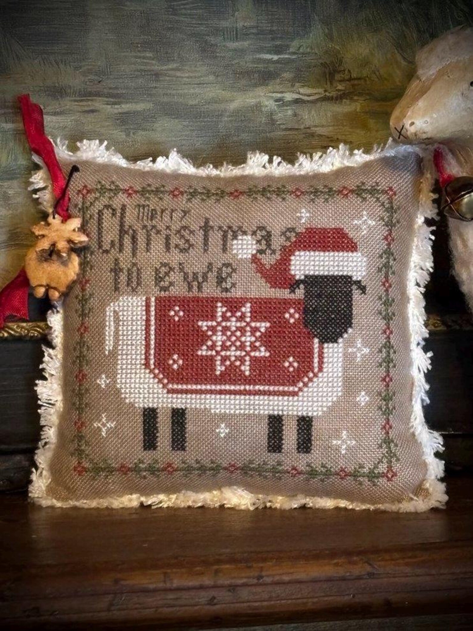 Christmas Ewe Pin Keep Pattern - Primitive - Paper/mailed - Christmas ...
