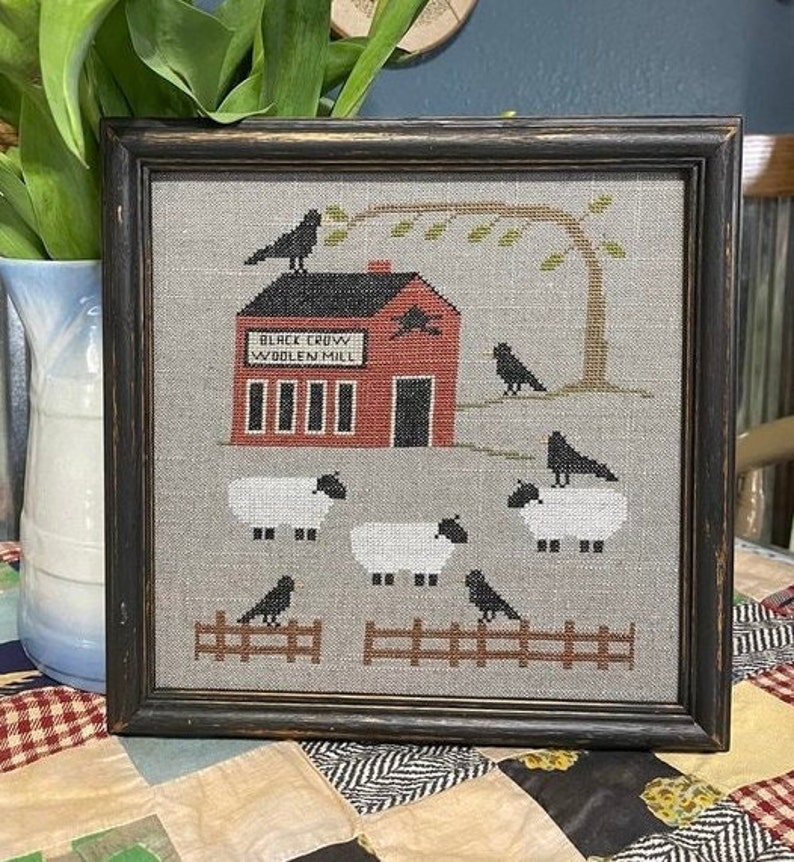 Black Crow Woolen Mill Primitive Pattern Mailed PAPER Chart Cross ...
