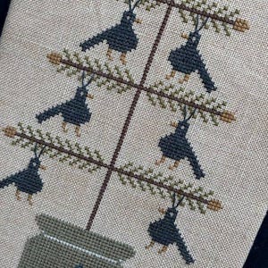 Crow Feather Tree *** Primitive *** Pattern *** PAPER *** Cross Stitch ...