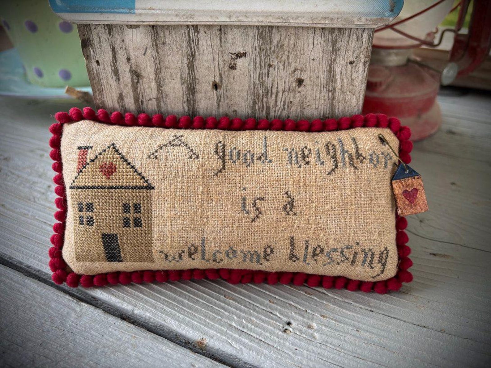 A Good Neighbor Pin Keep *** Primitive *** PAPER *** Mailed *** Cross ...