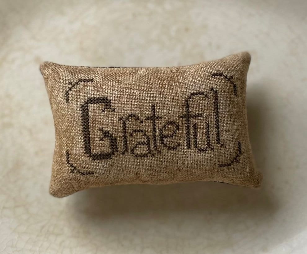 Thankful - Grateful - Blessed Pin Keep Pdf/download Cross Stitch ...