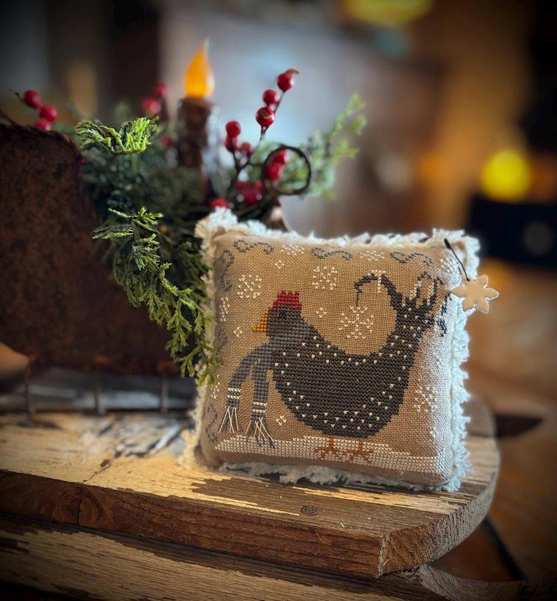 Winter Chicken Pin Keep Pattern - Primitive - Paper/mailed - Chicken ...