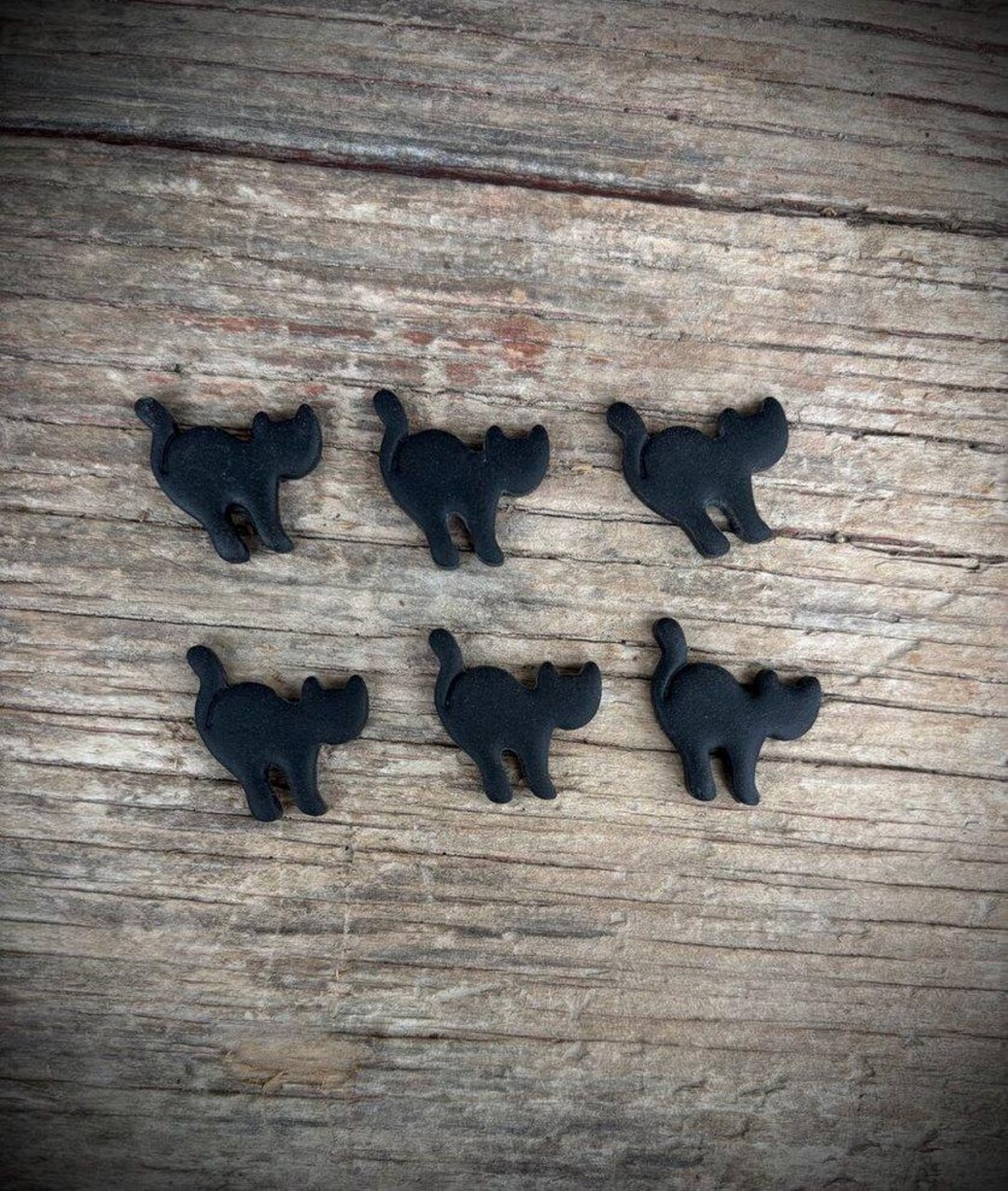 Black Cat Button ~ Polymer Clay ~ Primitive ~ Embellishment ~ Handmade ...