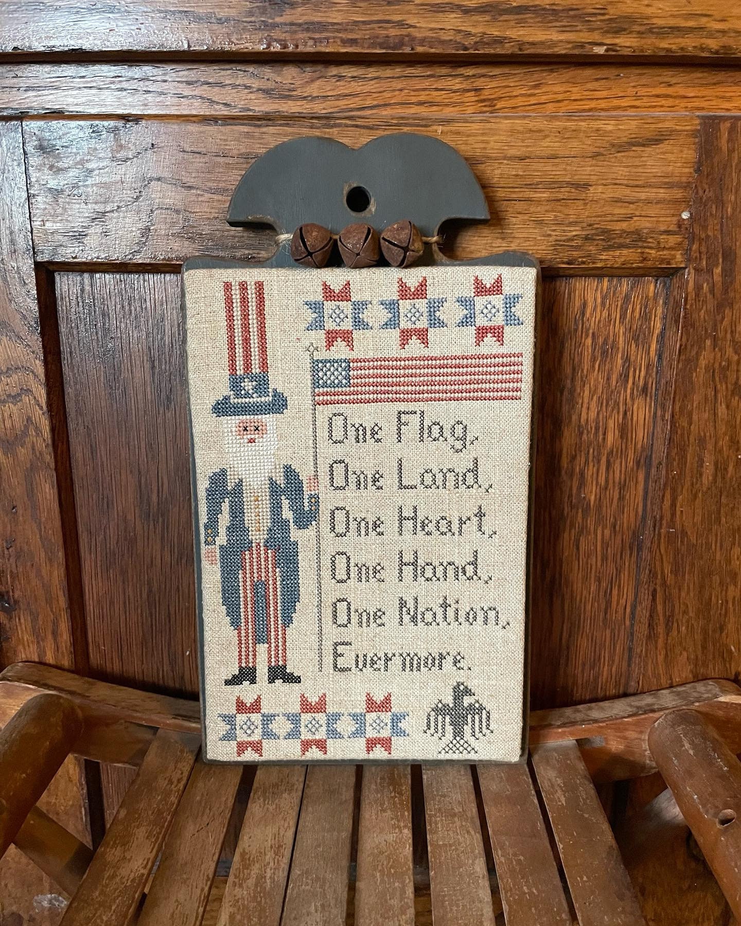 One Flag Primitive PAPER Cross Stitch Pattern by Asbery's Echoes ...