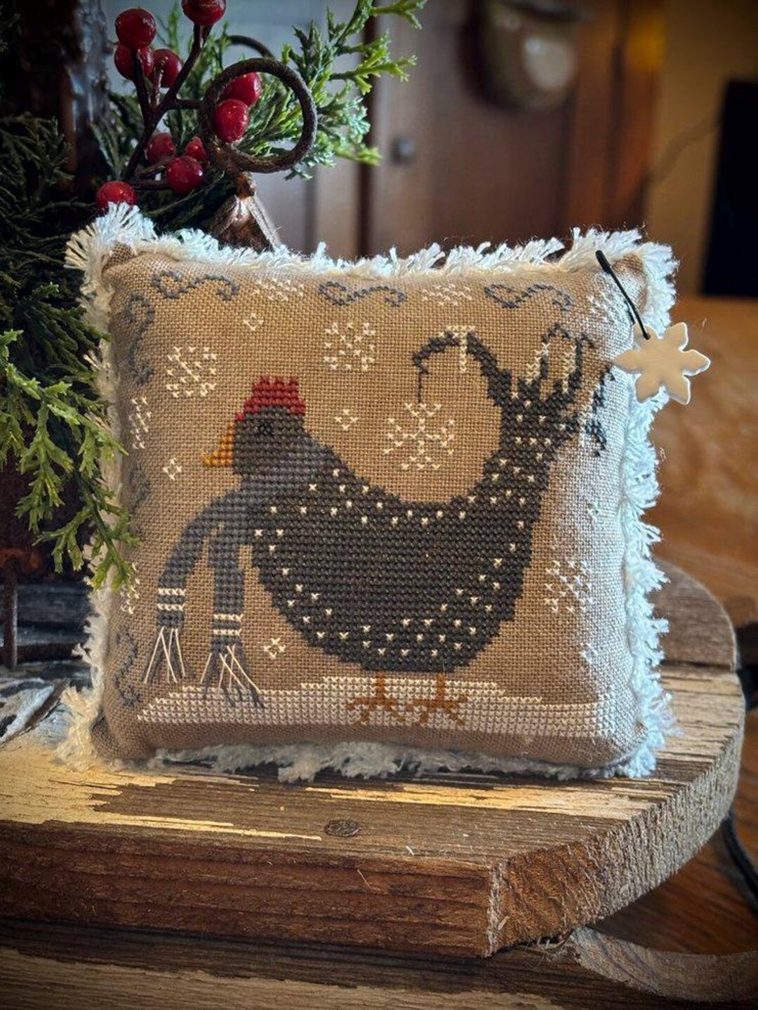 Winter Chicken Pin Keep Pattern - Primitive - Pdf/download - Christmas ...