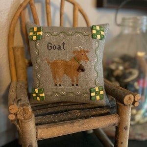 Fair Time Goat Primitive Pattern Mailed PAPER Chart Cross Stitch ...