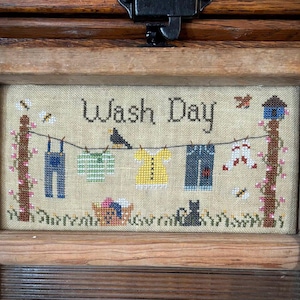 Wash Day *** Primitive *** PDF *** Download *** Cross Stitch ...