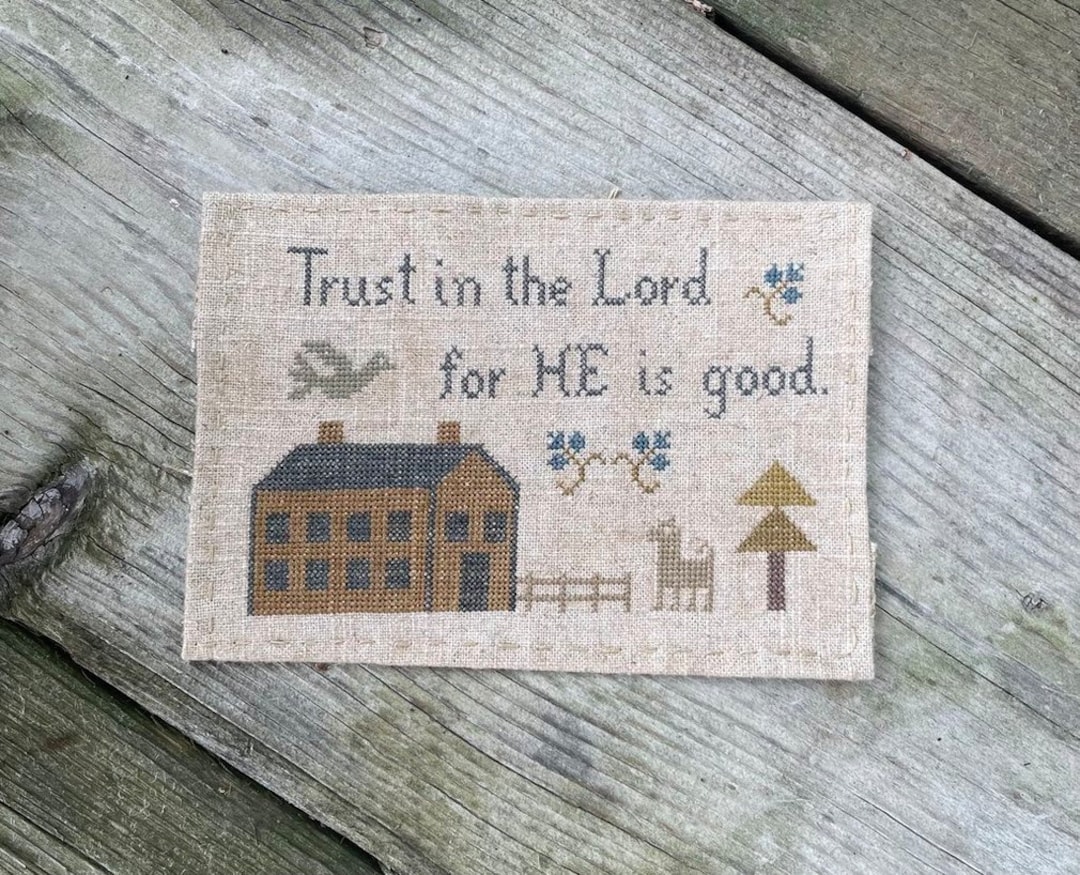 HE is Good --- Primitive PAPER Cross Stitch Pattern by Asbery's Echoes ...