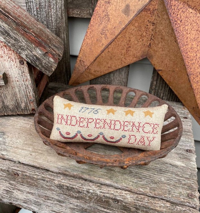 Independence Day --- Primitive PAPER Cross Stitch Pattern by Asbery's ...