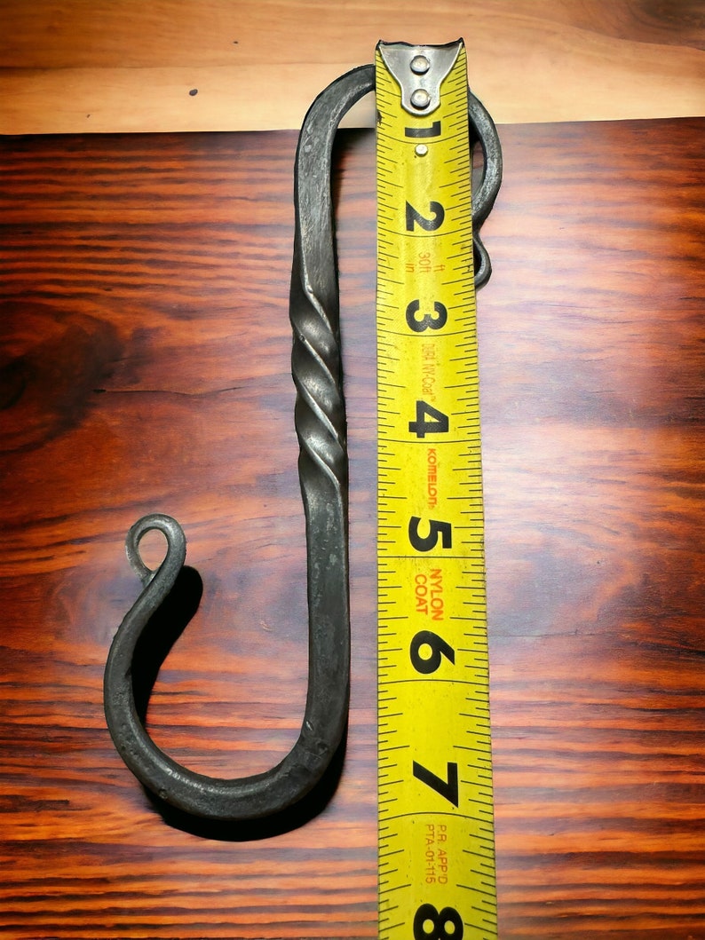 Hand Forged S Hook With Twist, Hand Forged Hook, Blacksmith Hook, Coat Hook, Towel Hook, Plant ...