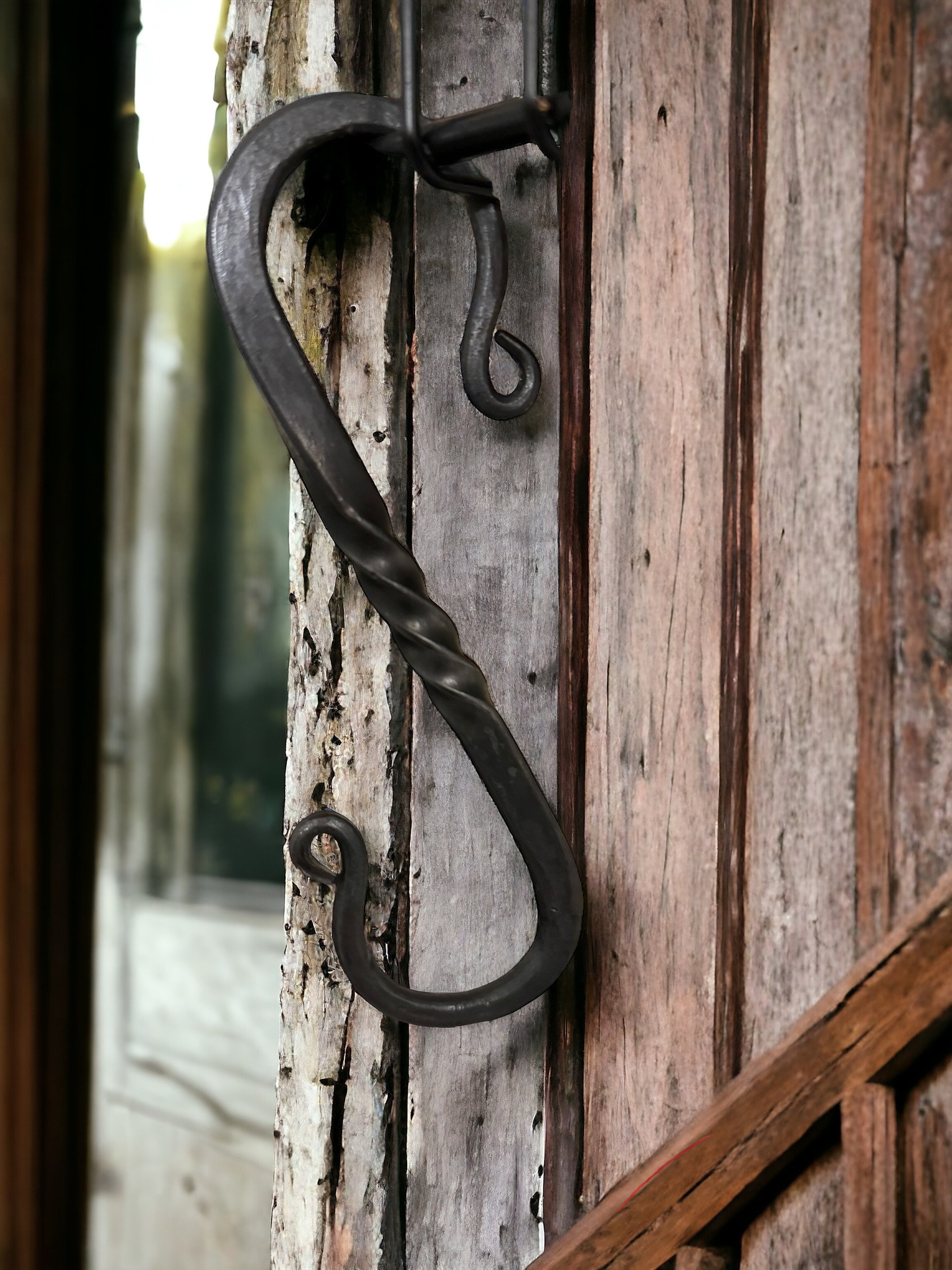 Hand Forged S Hook With Twist, Hand Forged Hook, Blacksmith Hook, Coat ...