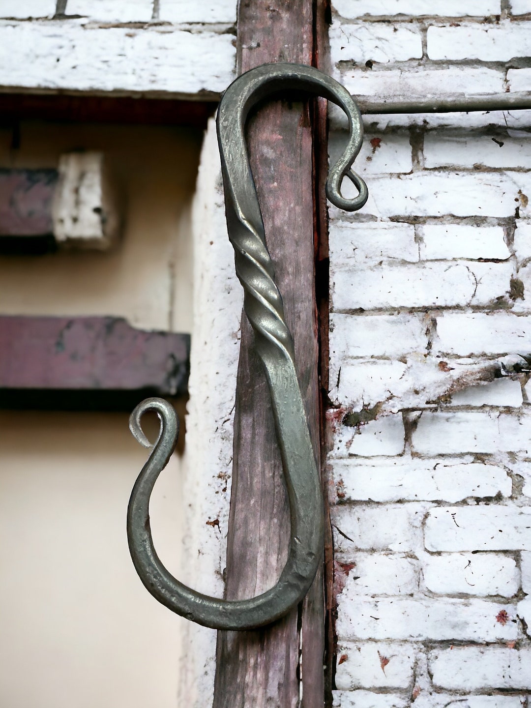 Hand Forged S Hook With Twist, Hand Forged Hook, Blacksmith Hook, Coat ...