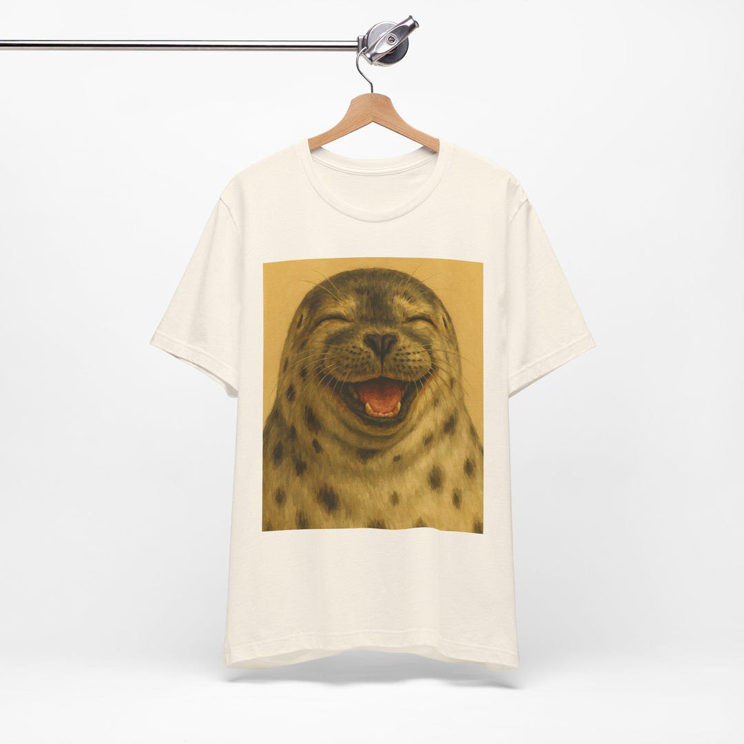 Laughing Seal Shirt, Funny Animal Lover Tee, Cute Seal T-shirt, Happy ...